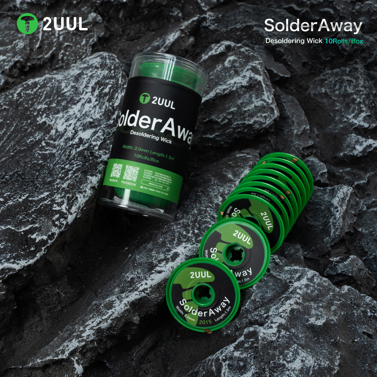 2UUL DW11 SolderAway Desoldering Wick 2015 10Rolls/BOX